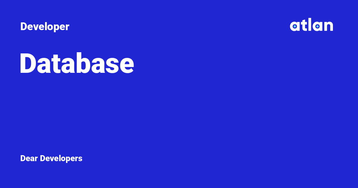 Database - Developer