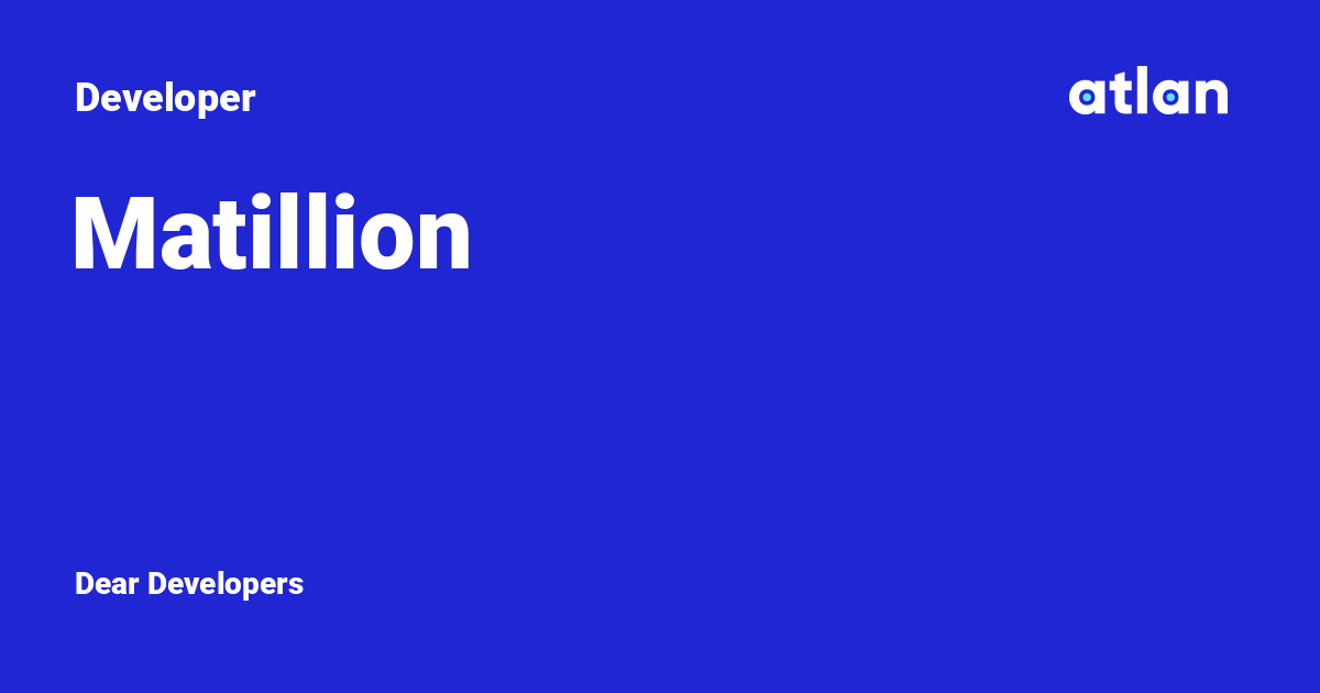 Matillion - Developer